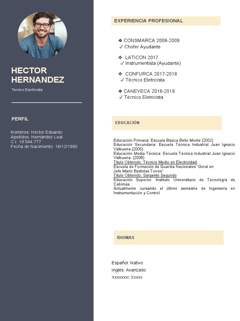 215 Curriculum Vitae Plantilla CV Word Gratis | PDF