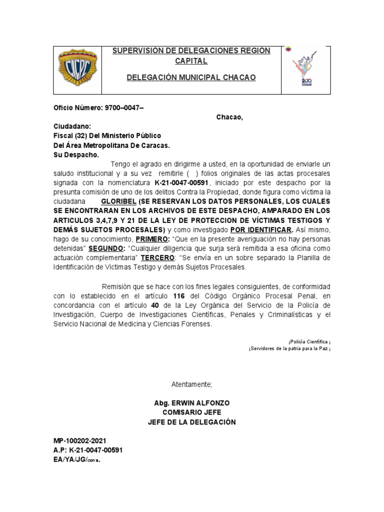 Oficio de Remision | PDF