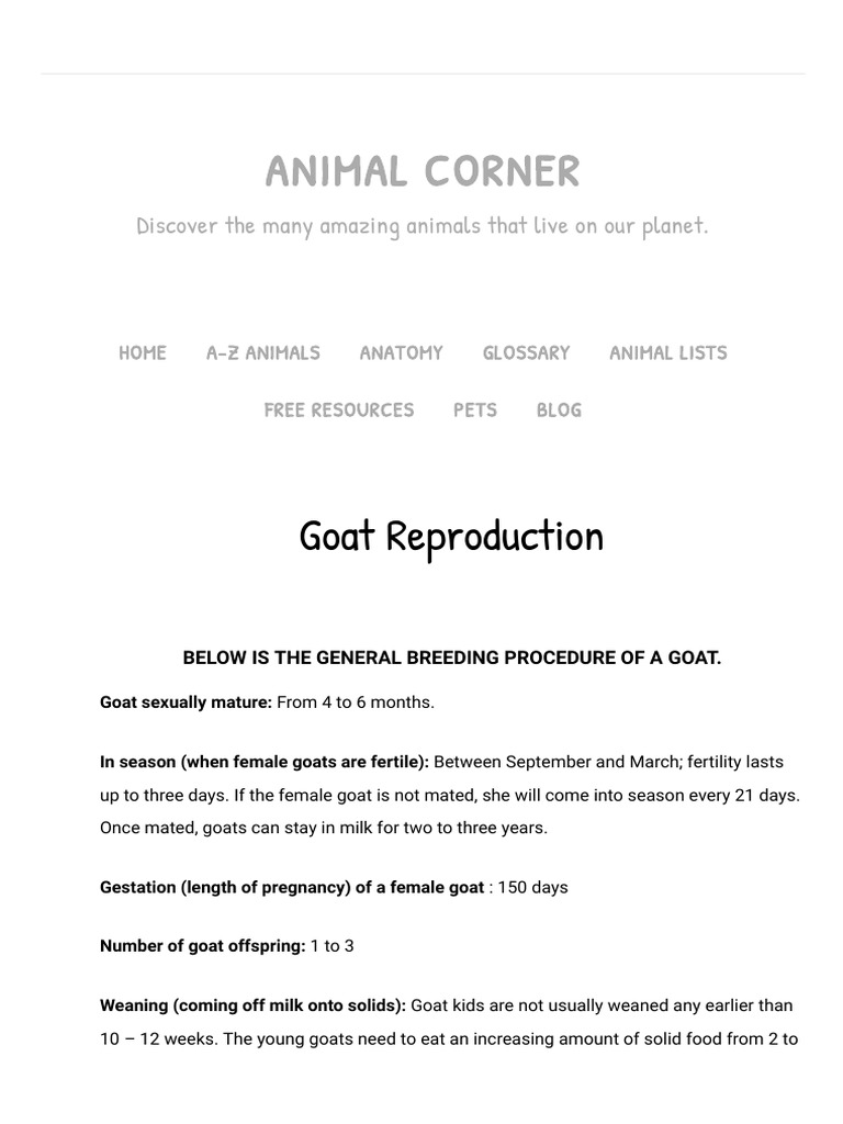 Goat Breeding and Reproduction Guide | PDF | Goat | Reproduction
