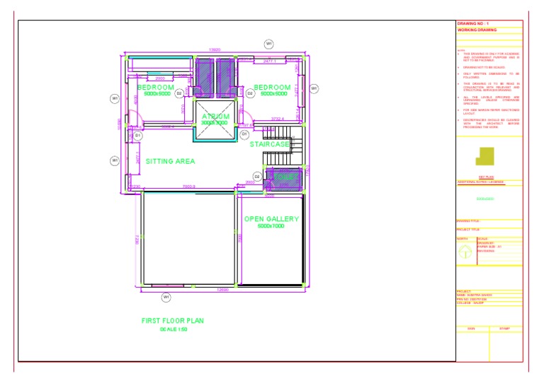 First Floor Plan WD | PDF