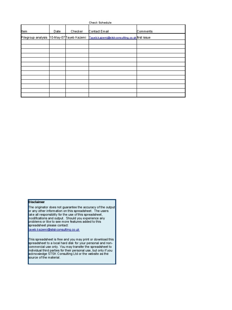 Pile Group Calculation and Analysis Excel Sheet | PDF