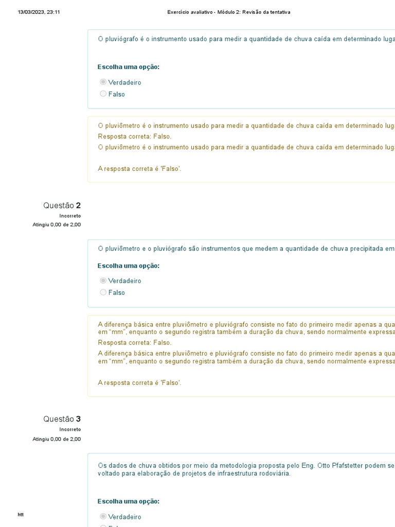 CONCEITOS BÁSICOS DE HIDROLOGIA E DRENAGEM PARA PROJETOS RODOVIÁRIOS - Exercício Avaliativo ...