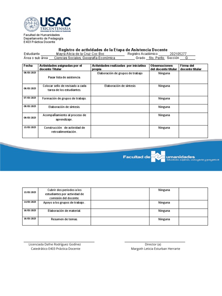 Cuadro de Control de Asistencia Docente PDF | PDF