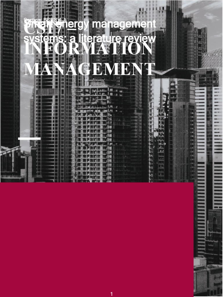 Smart Energy Management Systems: A Literature Review | PDF | Smart Grid ...