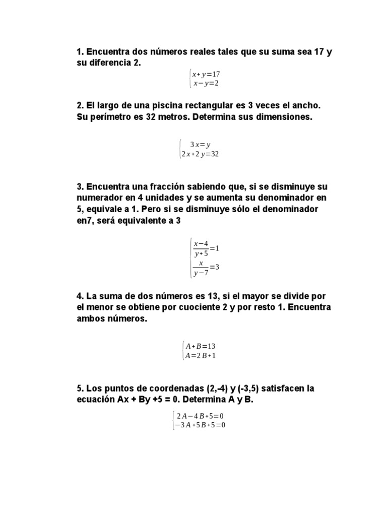 Problemas Verbales | PDF