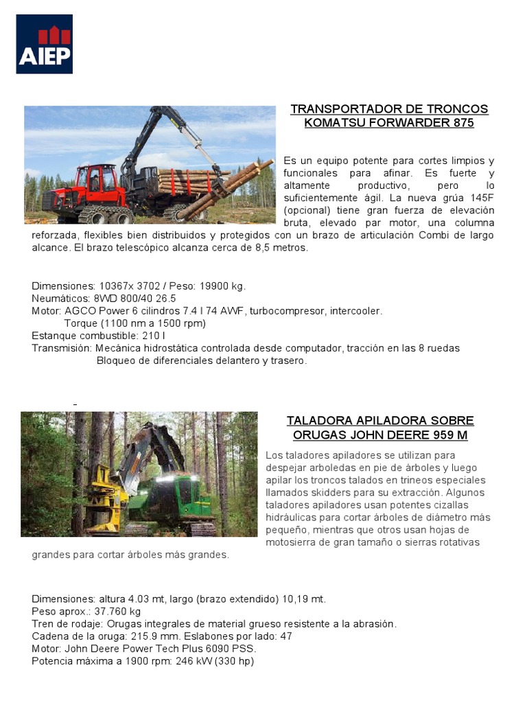 Maquinaria Forestal | PDF