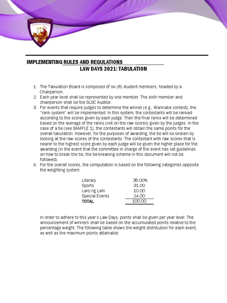 Tabulation Guidelines 1 | PDF