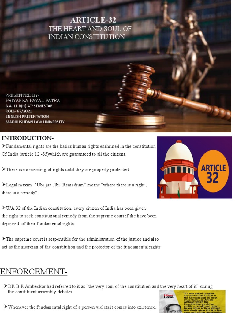 English Presentation - Article 32 | PDF