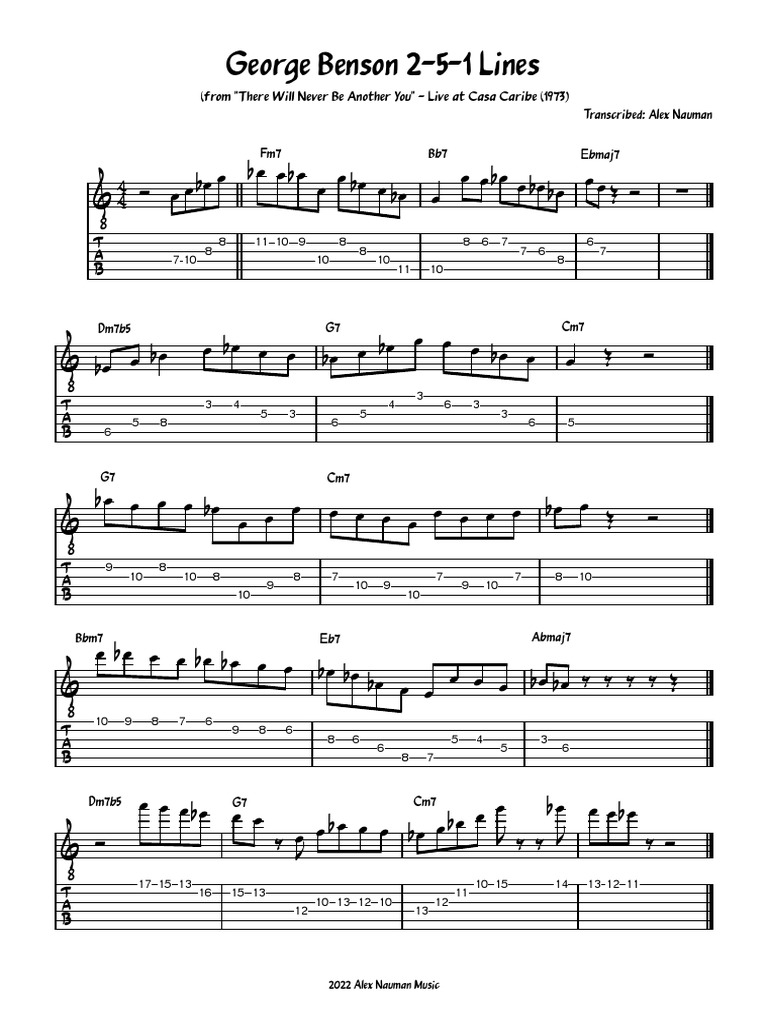 George Benson 2 5 1 Lines | PDF