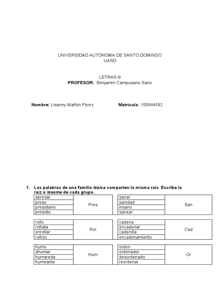 Letra Unidad 3 | PDF | Mecánica del lenguaje | Lingüística