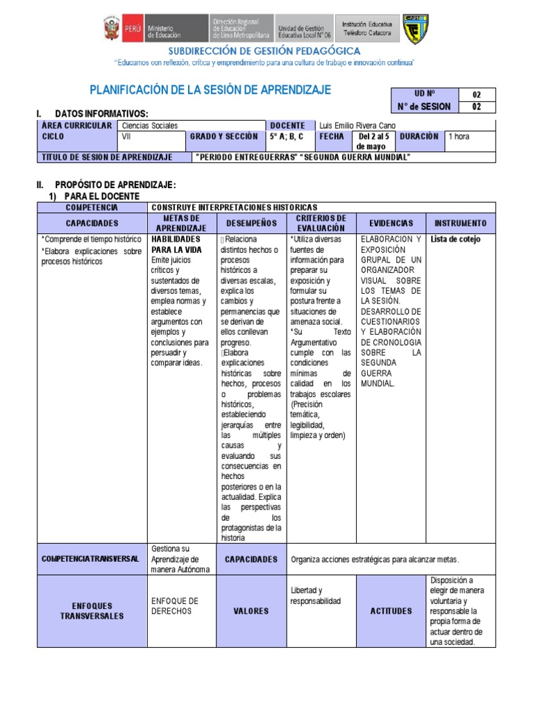 Sesión 2 UD2 Periodo Entreguerras y II GM CCSS 2023 PDF | PDF