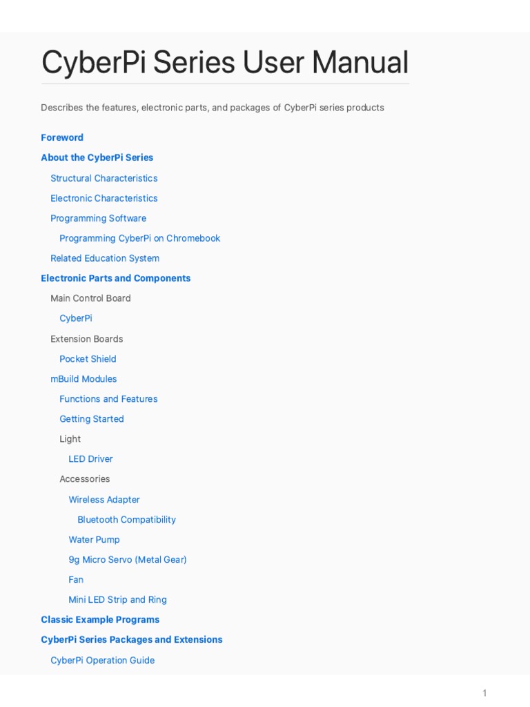 Cyberpi Go Kit Iot Uzivatelsky Navod PDF | PDF