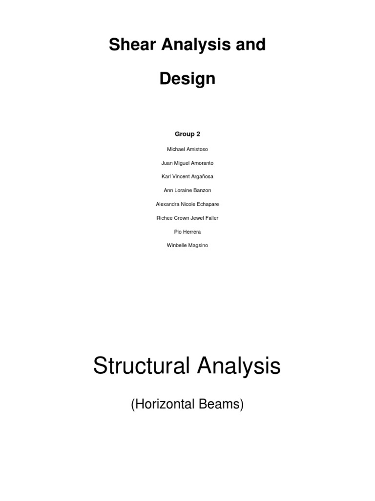 Shear Analysis and Design Group 2 | PDF | Applied And Interdisciplinary ...