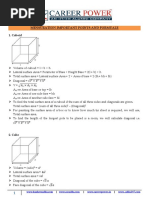 Surface Area of Cube - Formula, TSA of Cube, LSA (CSA) of Cube | PDF ...