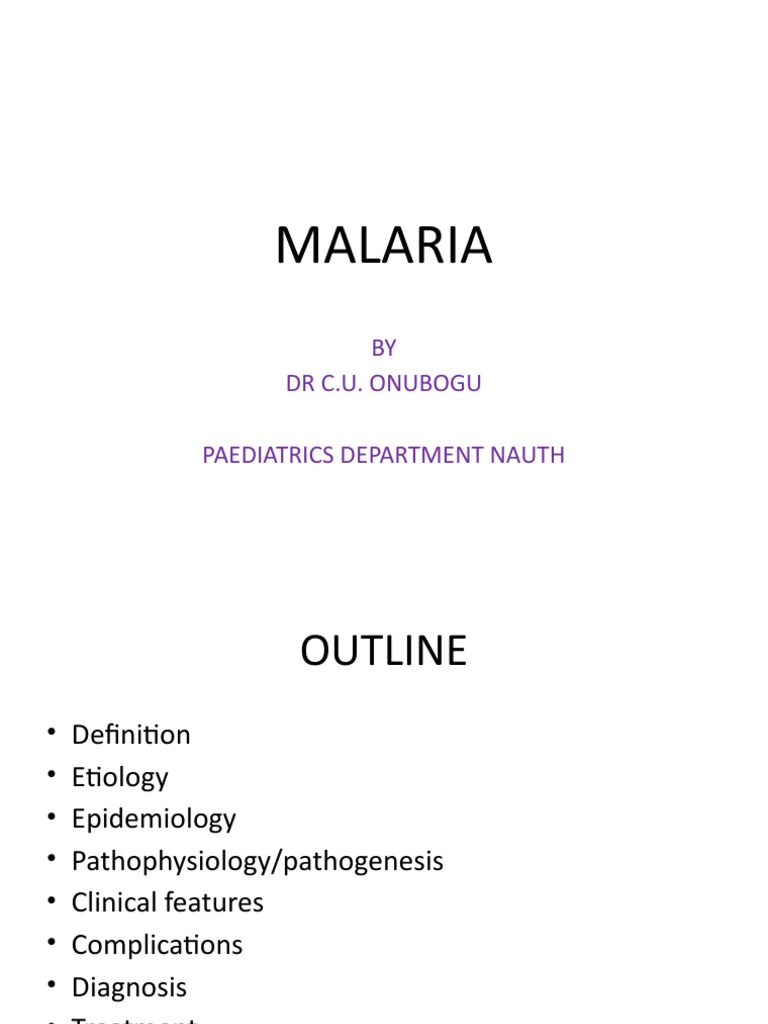 Malaria Overview and Key Insights | PDF | Self-Improvement | Wellness