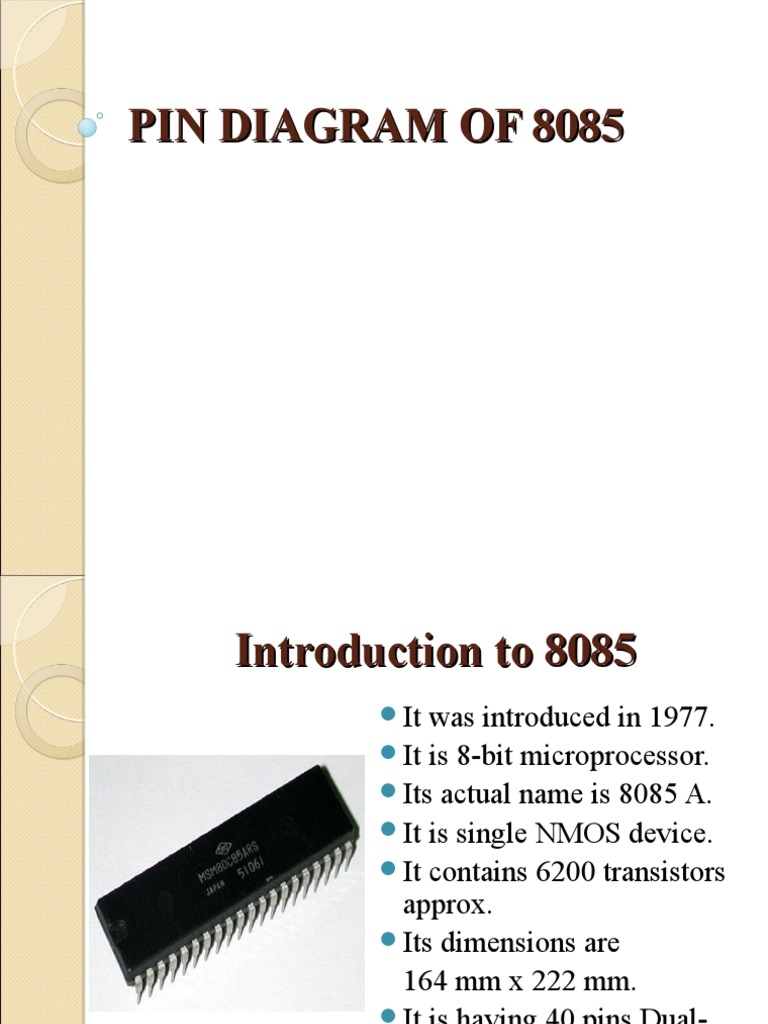 5pin Diagram of 8085 | PDF