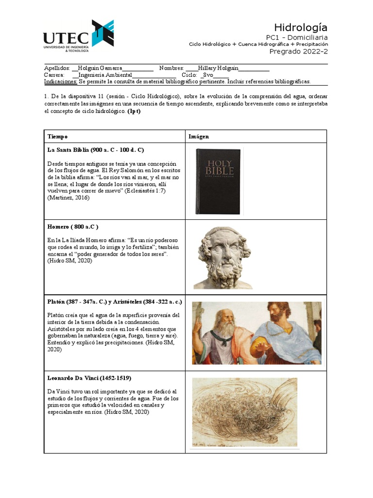 PC1 Hidro PDF | PDF | Humedad | Hidrología