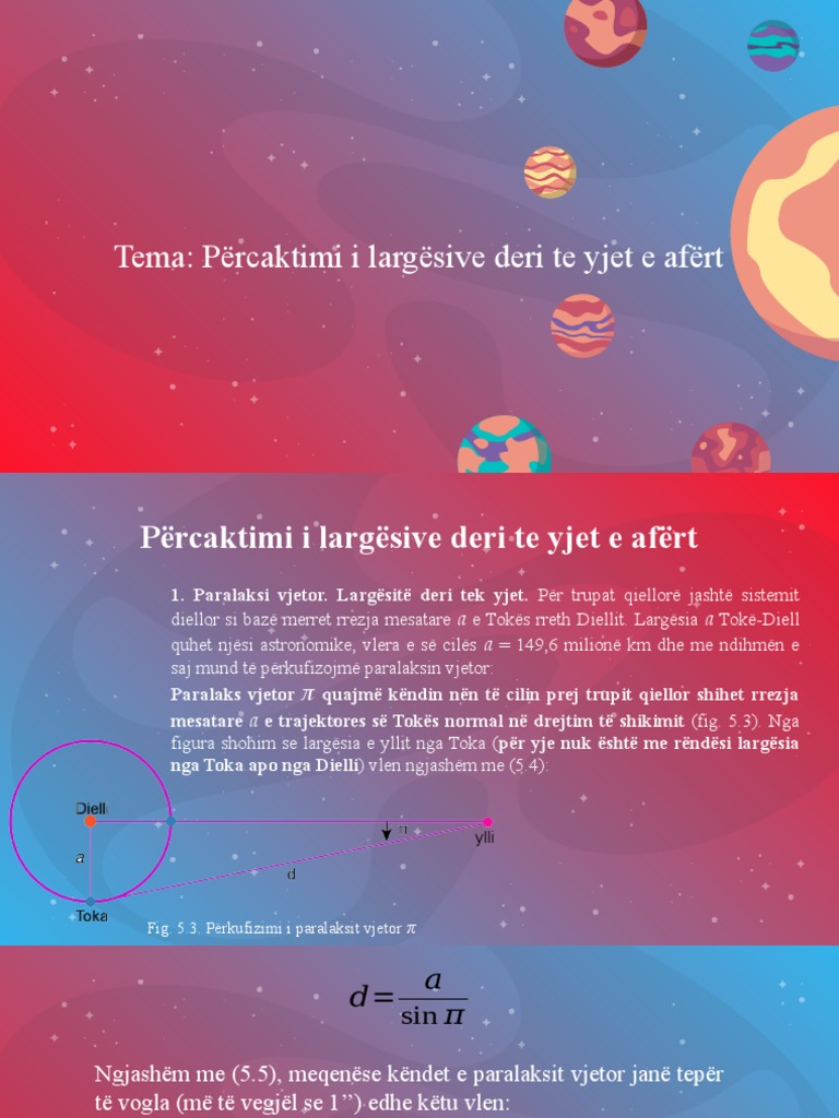 Percaktimi i largesive deri te yjet e afert upload.pptx | PDF