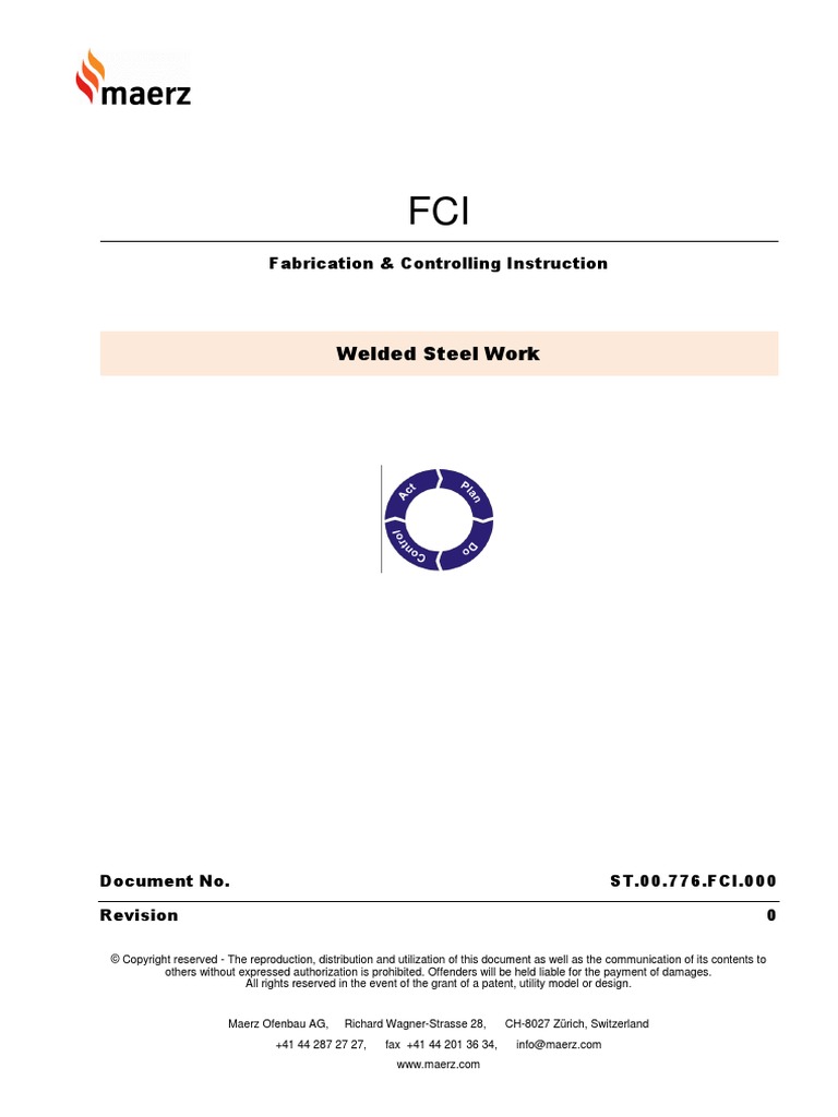 ST.00.776.FCI.000 - Welded Steel Work | PDF
