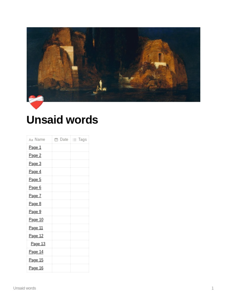 Unsaid Words | PDF
