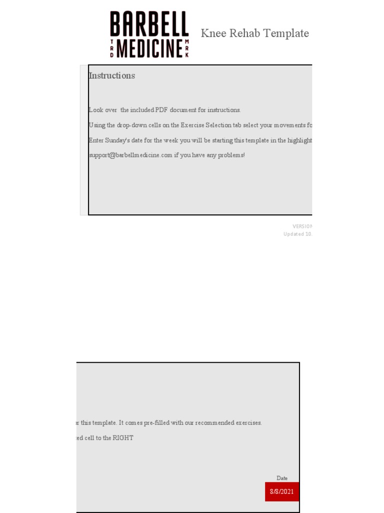 Knee Rehab Plan for Patients | PDF | Home & Garden