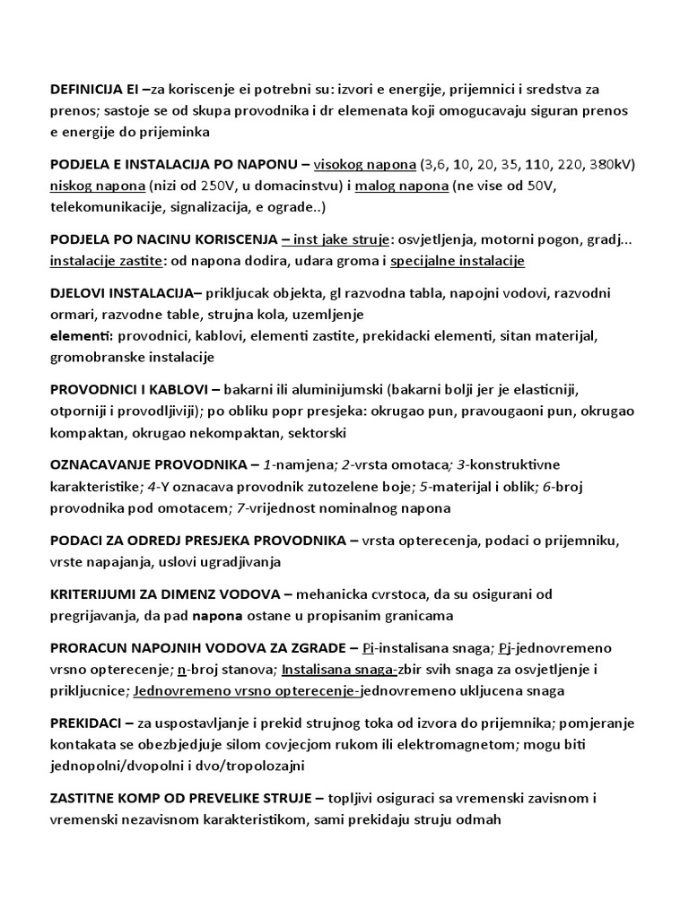 Elektroinstalacije | PDF