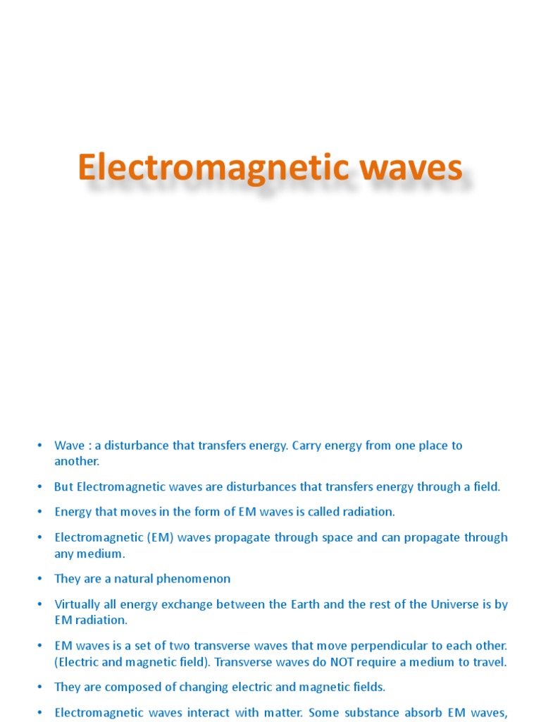 Overview of Electromagnetic Waves | PDF