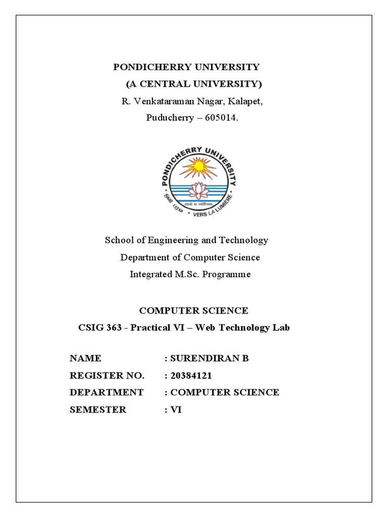 Web Technology Lab | PDF