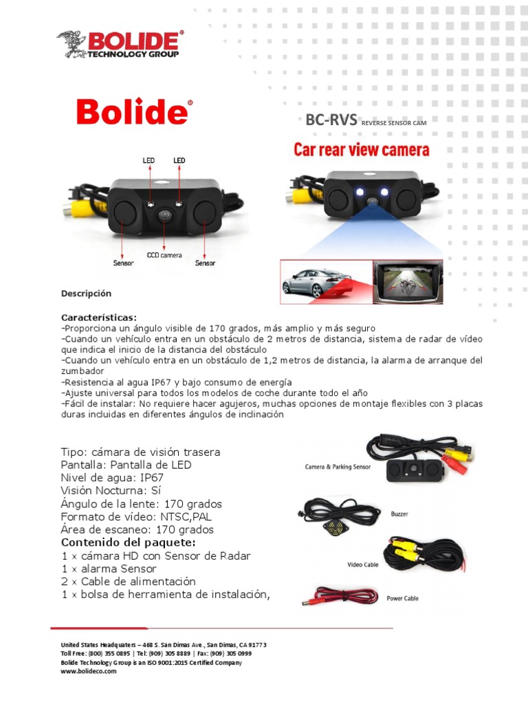 Bolide Reverse Camera Sensor PDF | PDF
