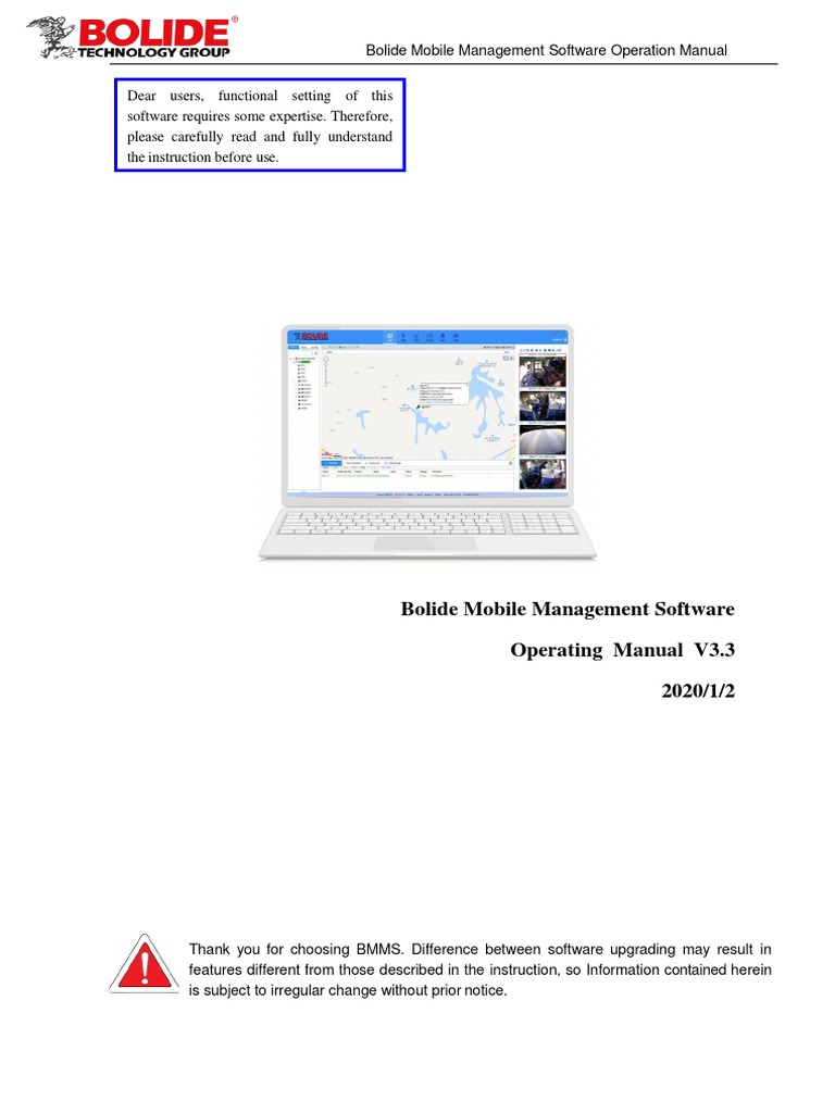 Bolide Mobile Management Software Manual | PDF | Video | Computer File