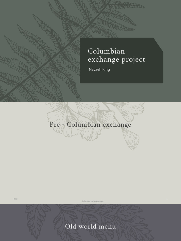 Columbian Exchange Project | PDF