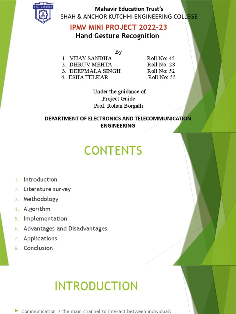 Ipmv Mini Project (Sem6) | PDF