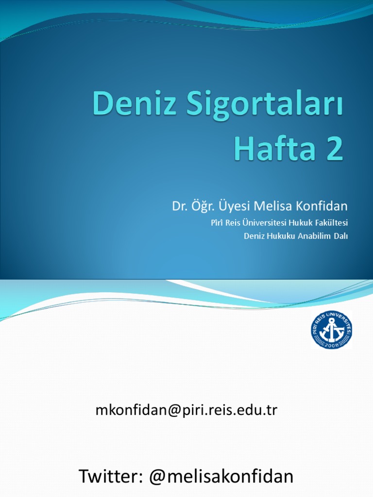 Deniz Sigortaları - Hafta 2 | PDF