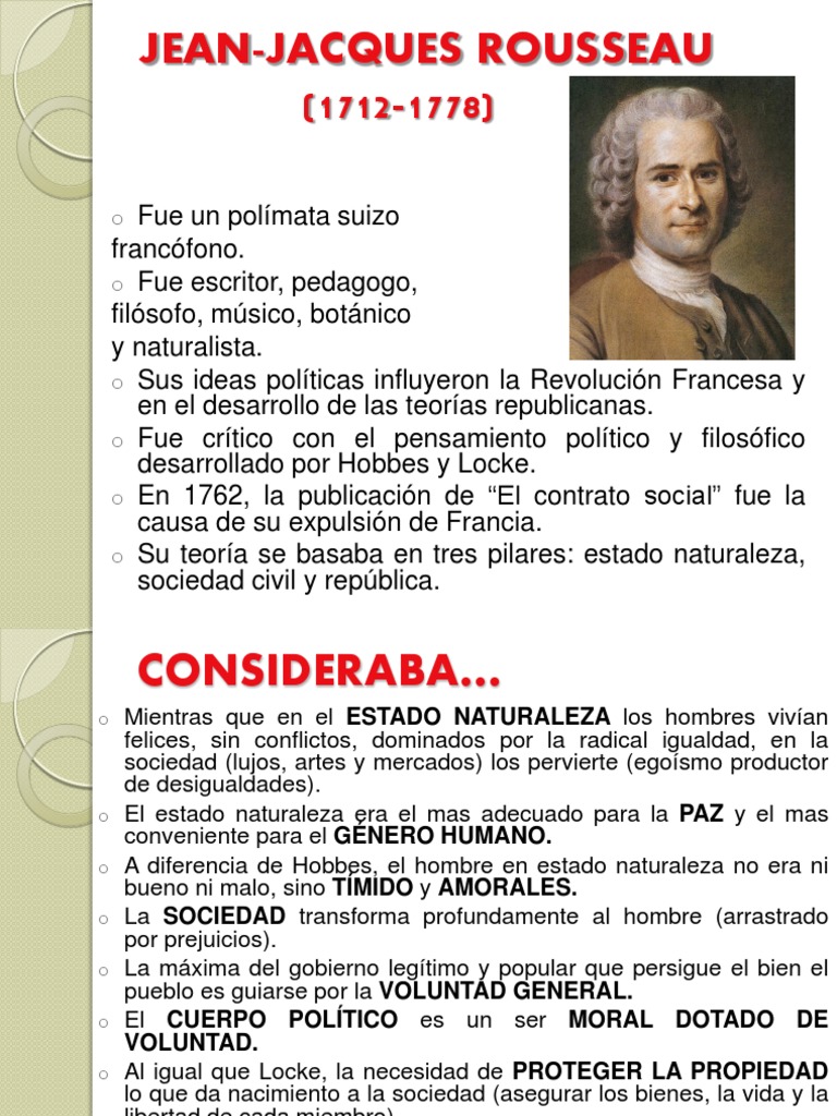 Pensamiento Político de Rousseau | PDF