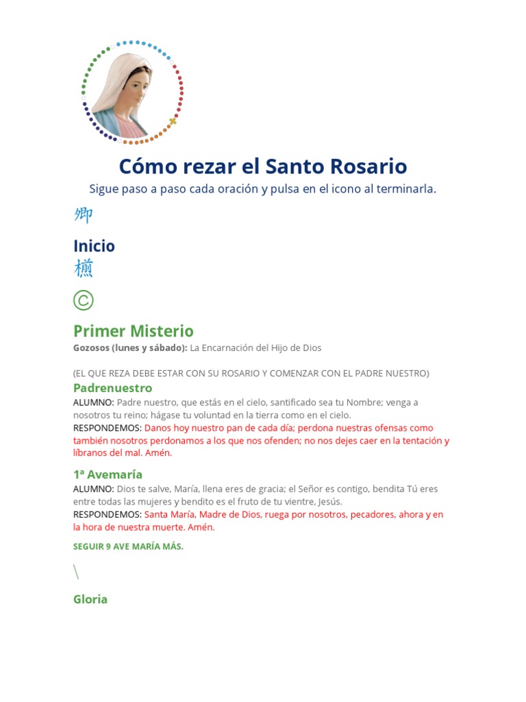 Cómo Rezar El Santo Rosario | PDF