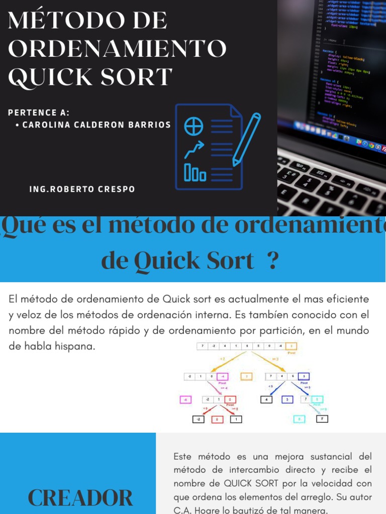 Método de Ordenamientoquick Sort | PDF | Métodos y materiales de enseñanza