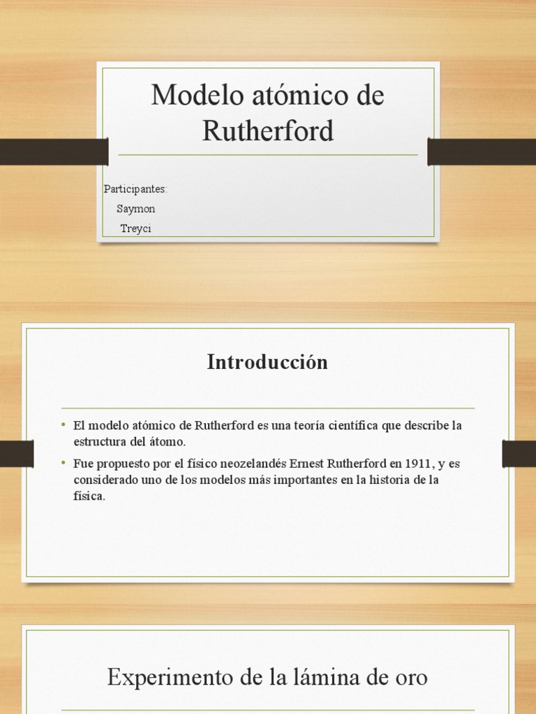 Modelo Atómico de Rutherford y su Experimento | PDF | Ciencia y ...