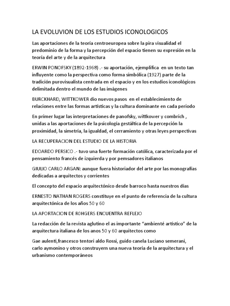 La Evoluvion de Los Estudios Iconologicos | PDF La Evoluvion de Los Estudios Iconologicos | PDF