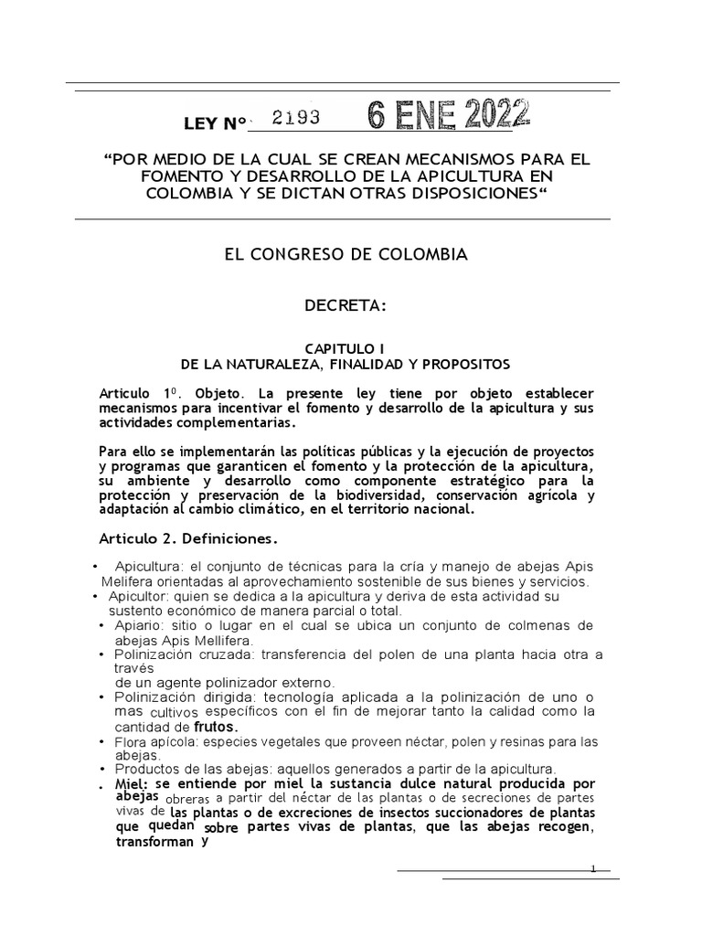 LEY 2193 DEL 6 DE ENERO DE 2022 Convertido 1 | PDF