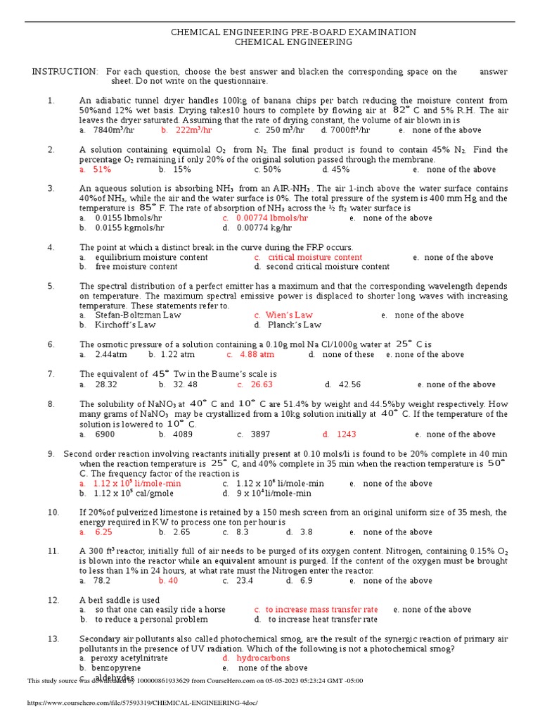 Chemical Engineering 4 PDF | PDF
