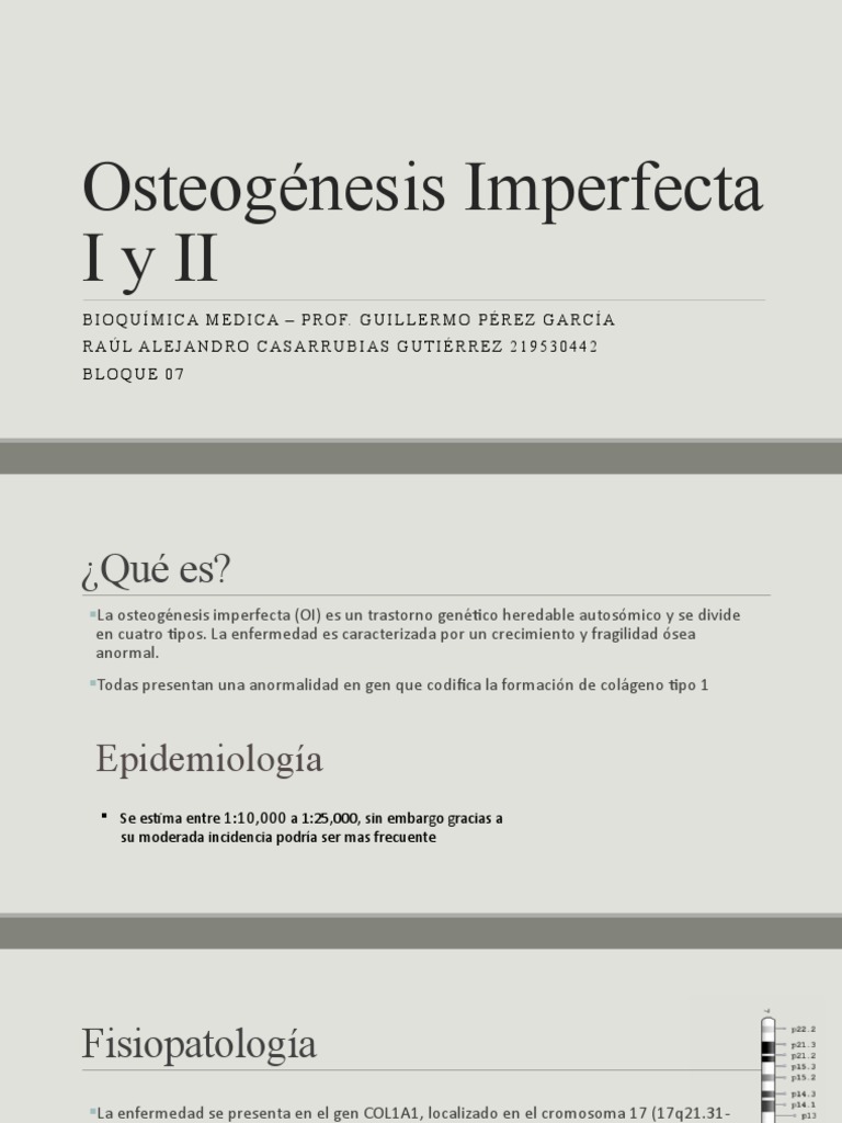 Osteogénesis Imperfecta I y II | PDF | Hueso | Medicina CLINICA