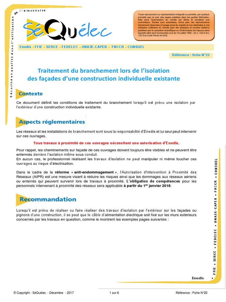 SeQuelec Fiche 23 V1 | PDF | Mur | Isolation thermique du bâtiment