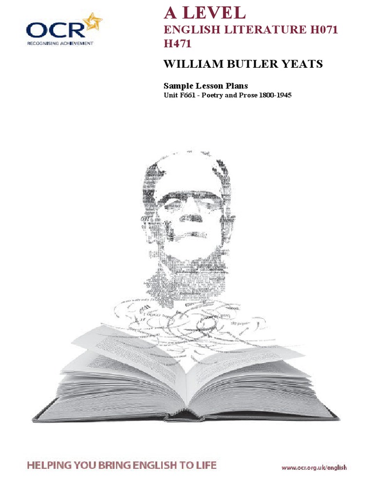 Unit f661 William Butler Yeats Lesson Plan Sample | PDF | Poetry | W. B ...