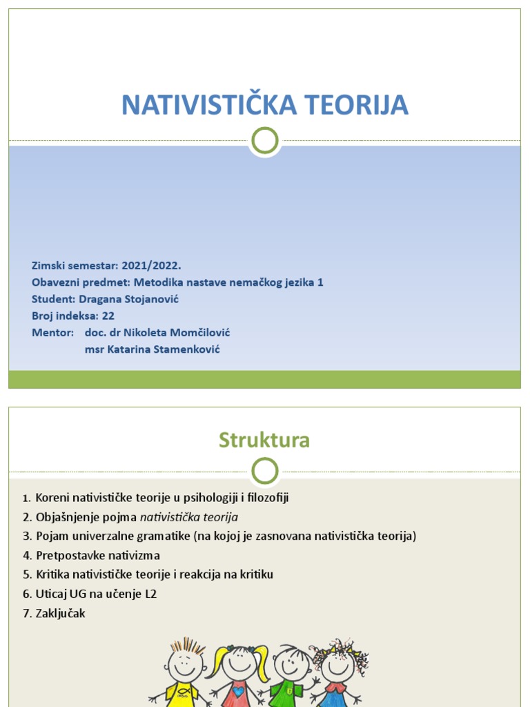 Nativisticka Teorija | PDF