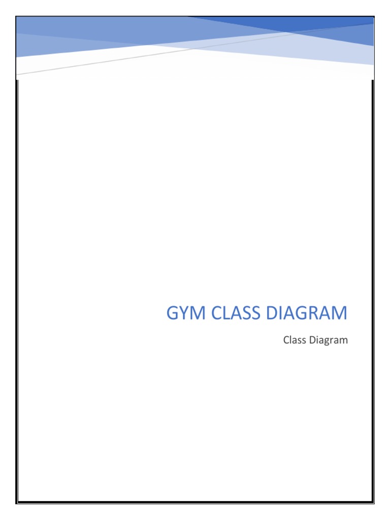 Gym Class Diagram | PDF