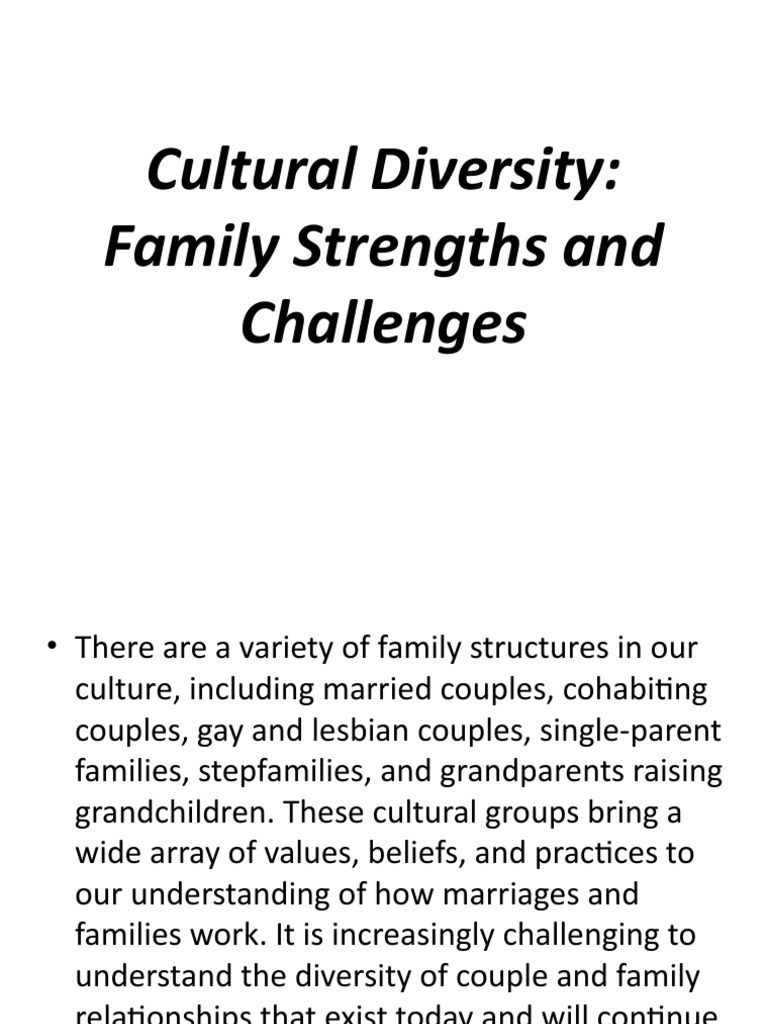 Family and Marriage Cultural Diversity | PDF