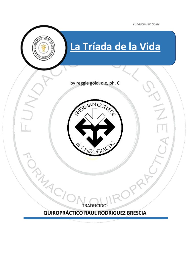 La Tríada de la Vida en Quiropráxia | PDF | Importar | Vida