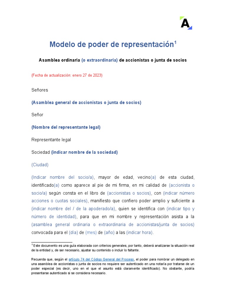 3 Modelo de Poder de Representación en Asamblea | PDF