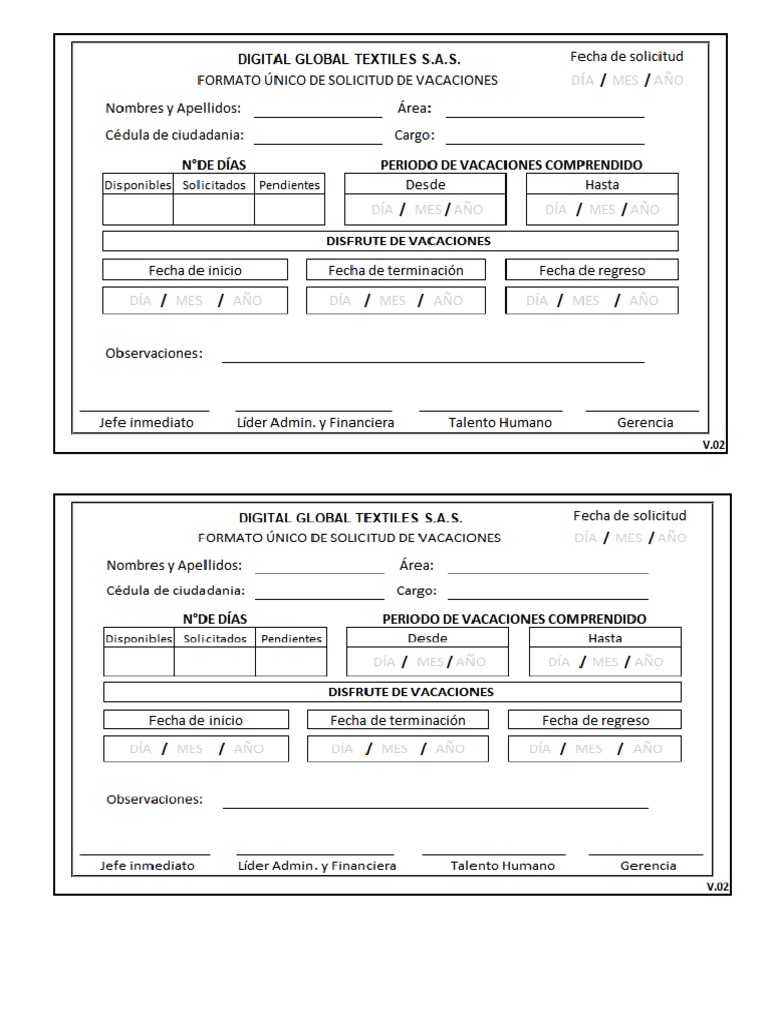 Formato vacaciones.pdf | PDF