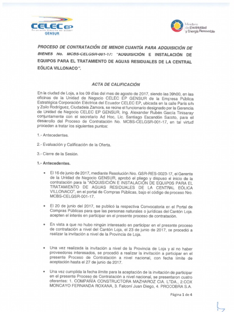 Acta de Calificacion Final | PDF